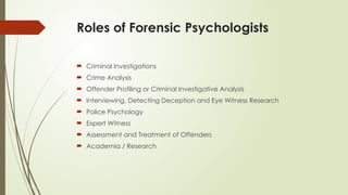PSY121 forensic psychology.pptx forensic | PPTX