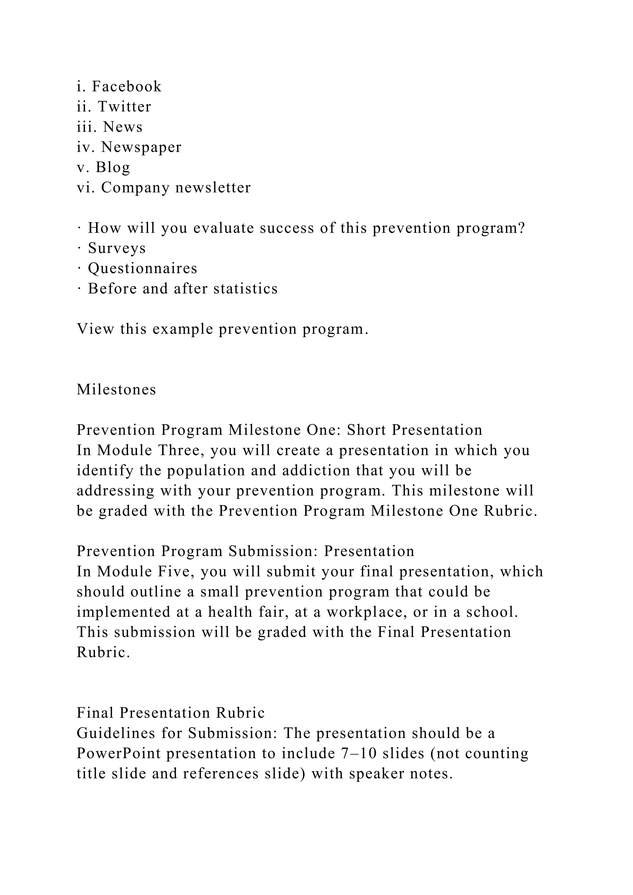 PSY 200 Prevention Program Final Project Guidelines and Rubric.docx