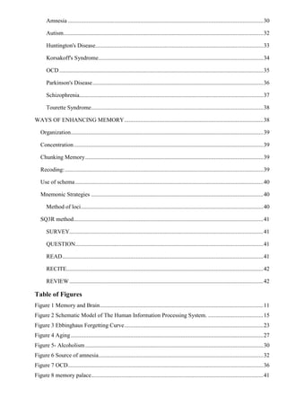 Cognitive Psychology, memory and forgetting | DOCX