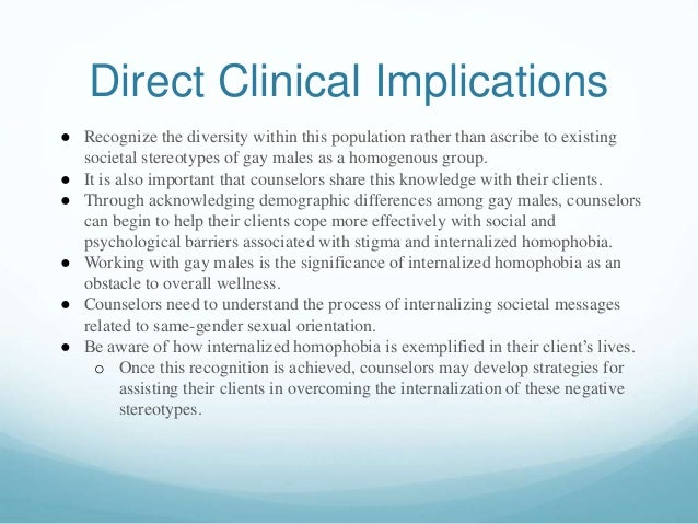 Clinical Implication of Internalized Heterosexism & Internalized Homo…