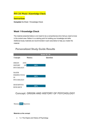 Psy 211 psy211 | PDF
