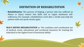 Community mental health & rehabilitation | PPTX