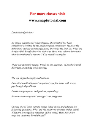 PSY 270 Enhance teaching - snaptutorial.com | PDF