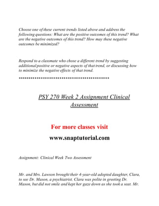 PSY 270 Education Organization / snaptutorial.com | PDF