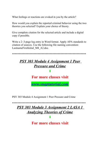 Psy 303 Enhance teaching-snaptutorial.com
