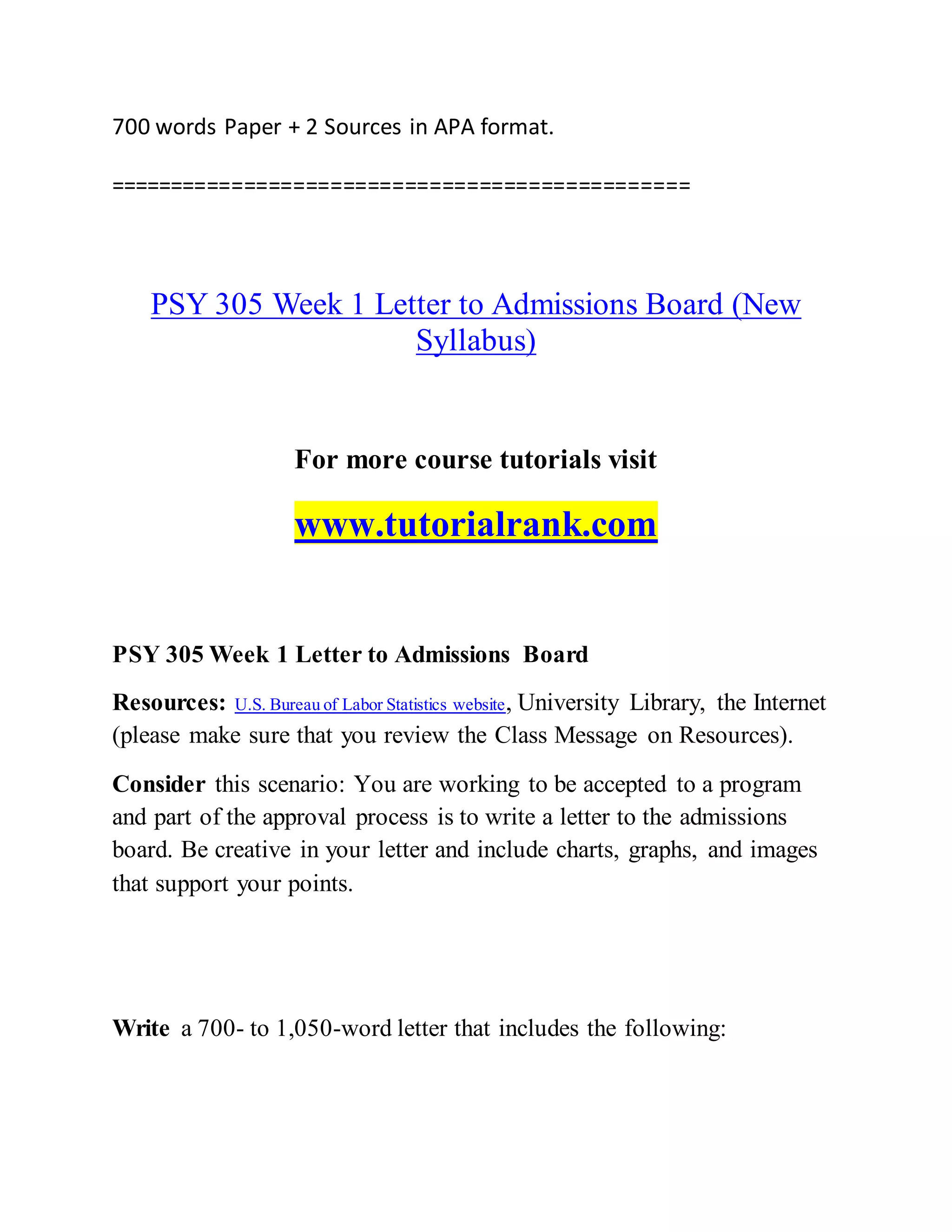 PSY 305 Inspiring Innovation/tutorialrank.com