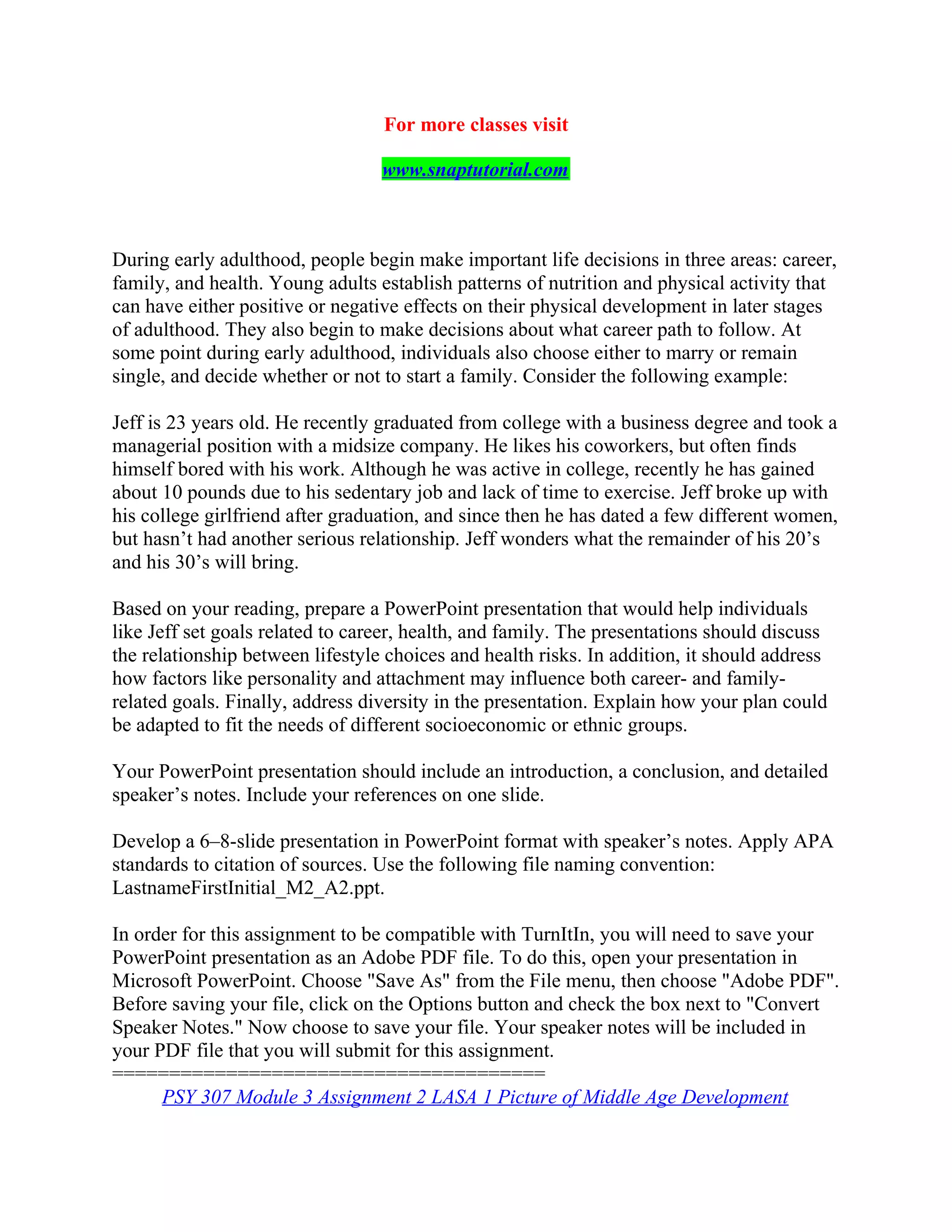 Psy 307 Massive Success / snaptutorial.com