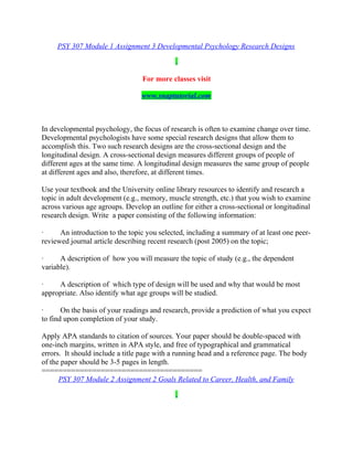 Psy 307 Massive Success / snaptutorial.com