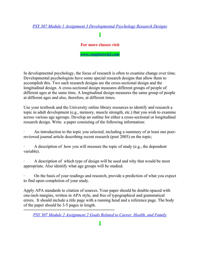 Psy 307 Massive Success / snaptutorial.com