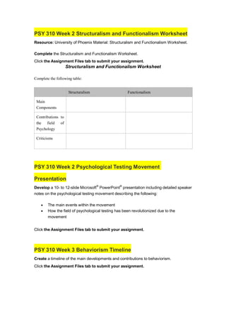 Psy 310 psy310 | PDF