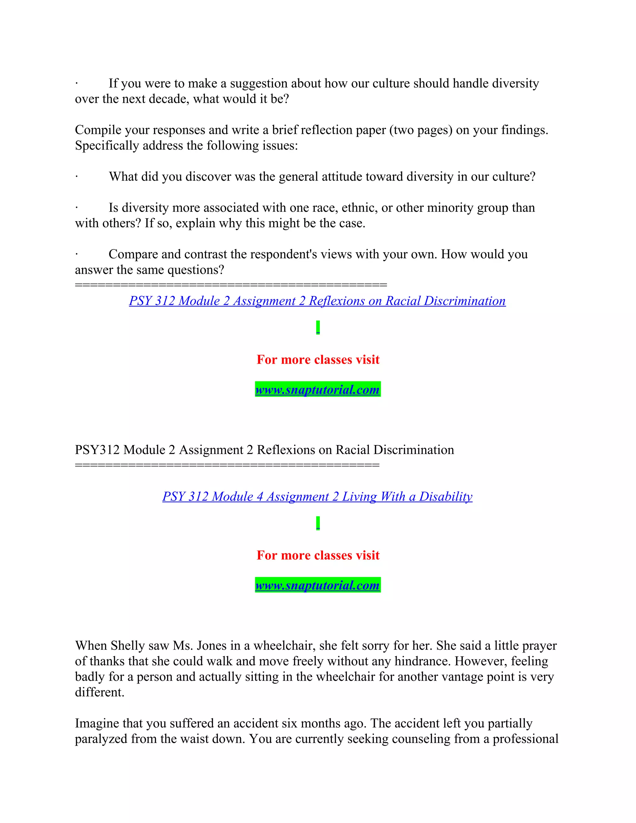 Psy 312 Massive Success / snaptutorial.com