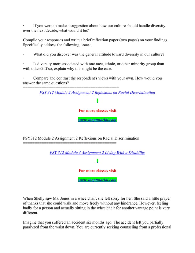 Psy 312 Massive Success / snaptutorial.com