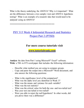 PSY 315 Inspiring Innovation/tutorialrank.com