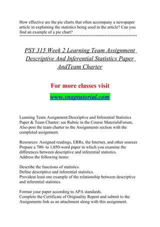 Psy 315 Enhance teaching / snaptutorial.com