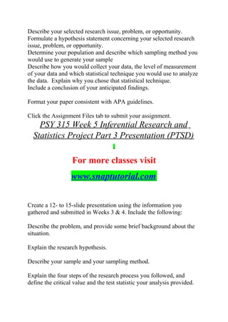 PSY 315 Exceptional Education - snaptutorial.com