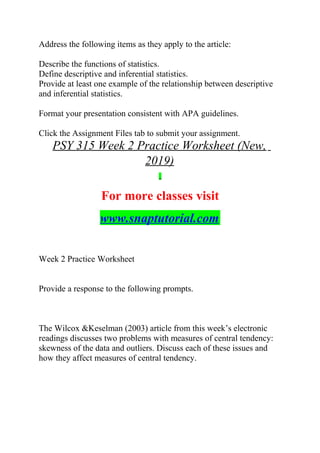 PSY 315 Exceptional Education - snaptutorial.com