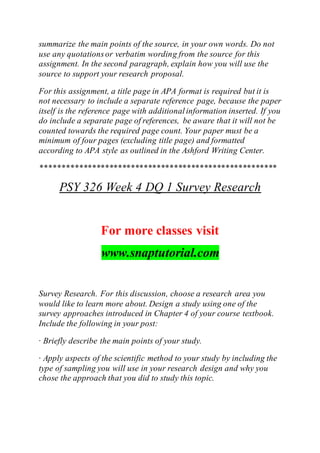 Psy 326 Education Redefined-snaptutorial.com