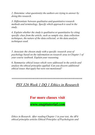 Psy 326 Education Redefined-snaptutorial.com