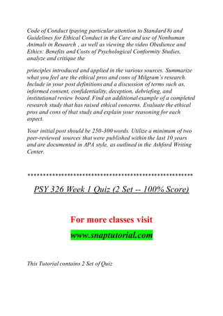 Psy 326 Education Redefined-snaptutorial.com