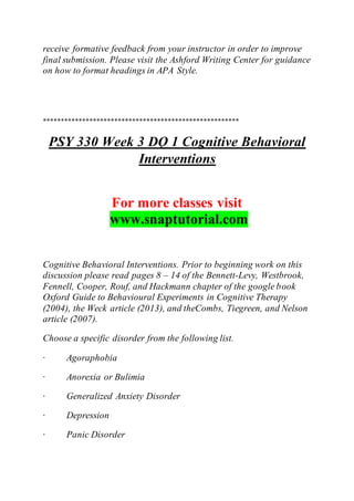 Psy 330 Education Organization-snaptutorial.com