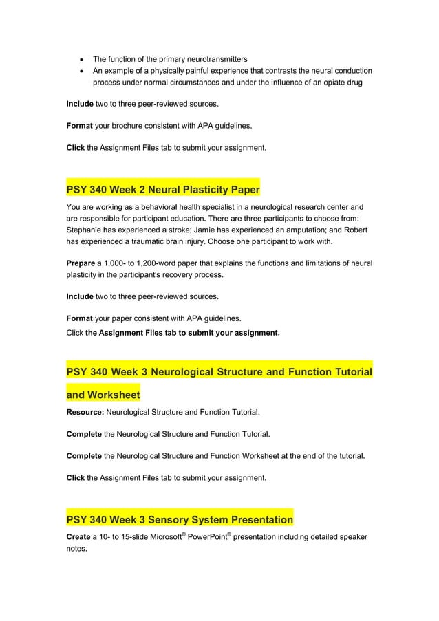 Psy 340 psy340 | PDF