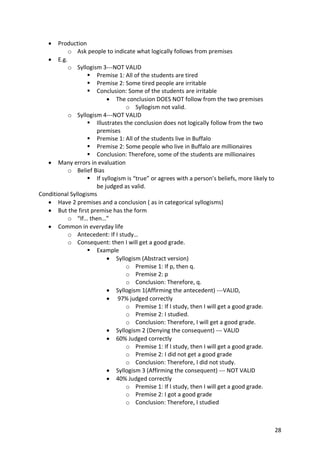 PSY 341 Judgement, Decisions, Reasoning Notes Abyana | PDF