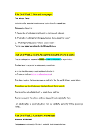 Psy 360 psy360 | PDF