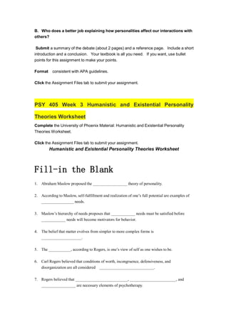 Psy 405 psy405 | PDF