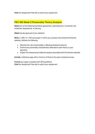 Psy 405 psy405 | PDF