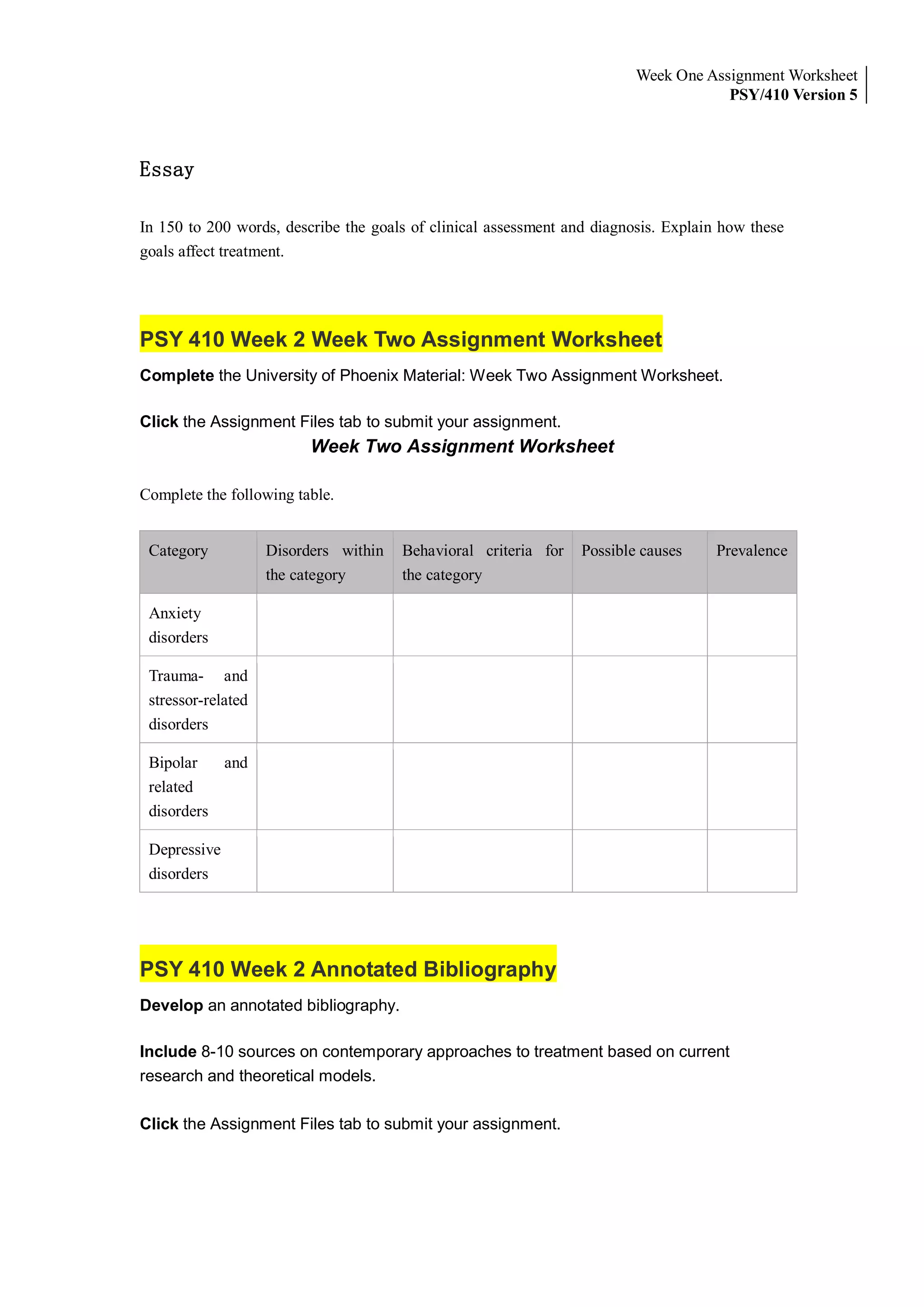 Psy 410 psy410 | PDF