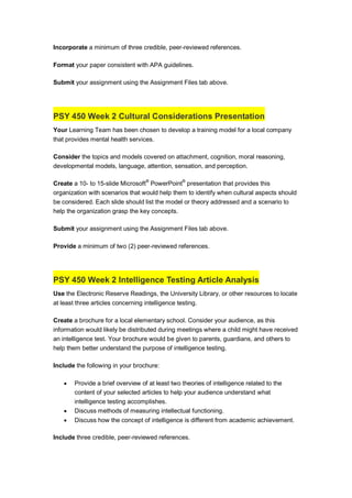 Psy 450 psy450 | PDF