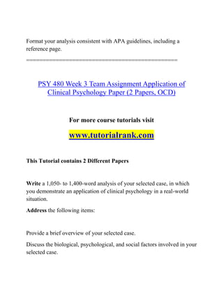 Psy 480 Effective Communication - tutorialrank.com