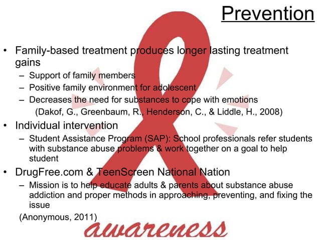 Substance Abuse Addiction in High School Adolescents