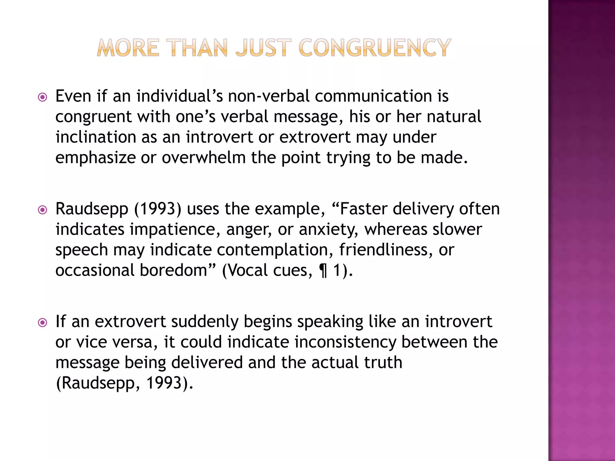 The importance of non verbal communication | PPTX