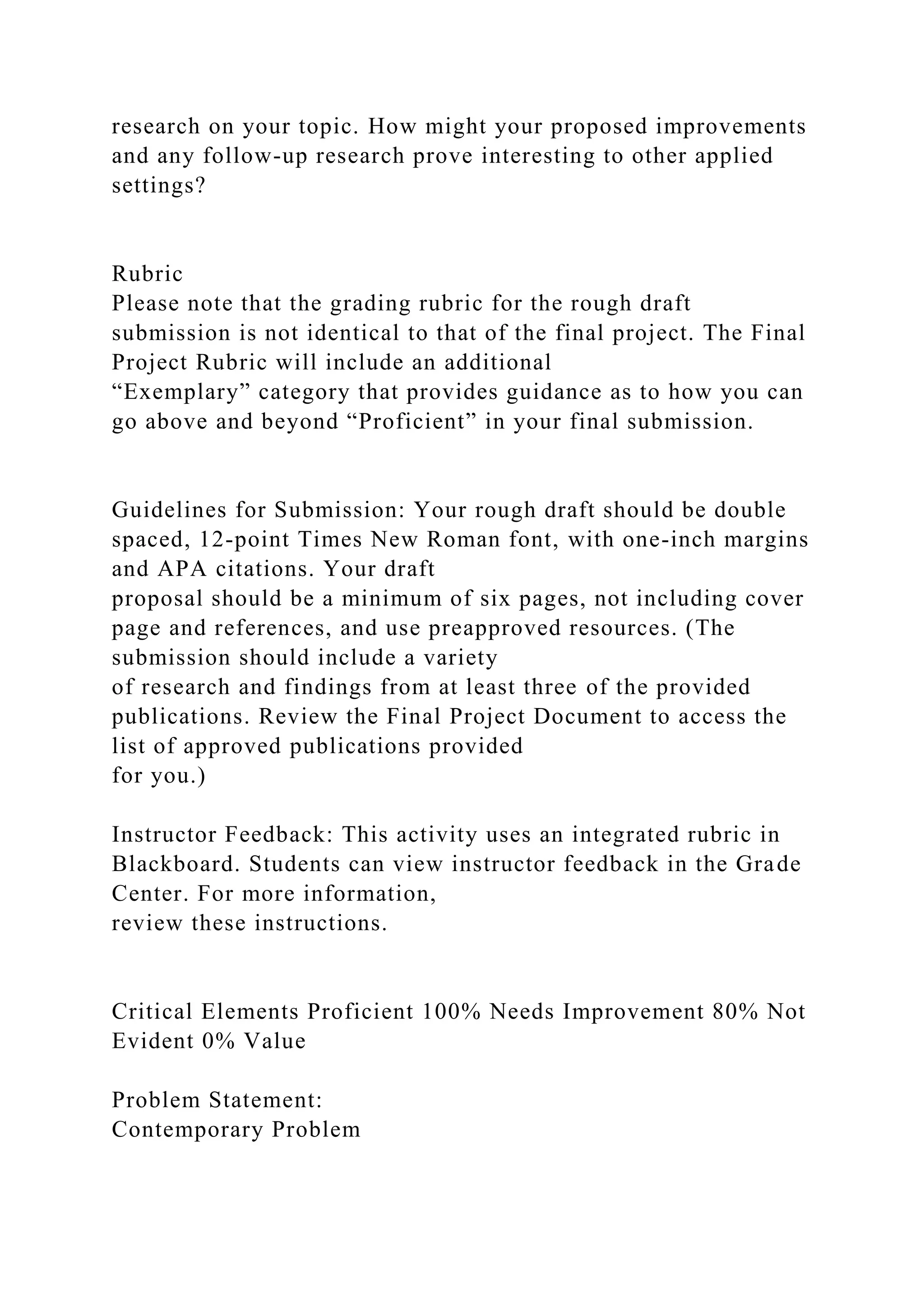 PSY 540 Milestone Three Guidelines and Rubric Rough Draft.docx