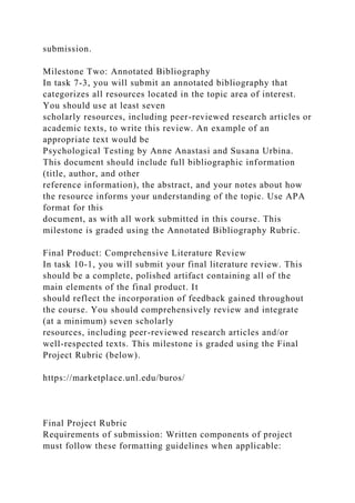 PSY 550 Annotated Bibliography Assignment Overview A.docx