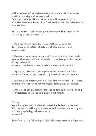 PSY 550 Annotated Bibliography Assignment Overview A.docx