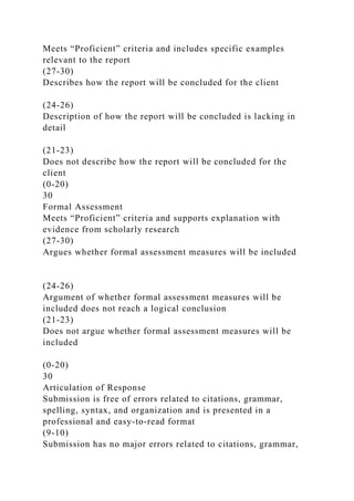 PSY 618 Module Nine Short Paper Rubric Prompt What type of s.docx