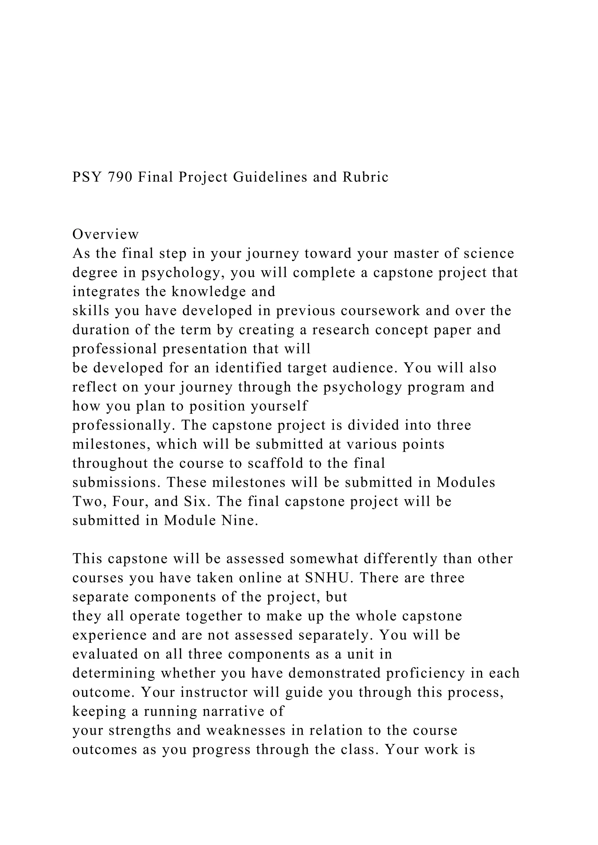 PSY 790 Final Project Guidelines and Rubric Overview .docx