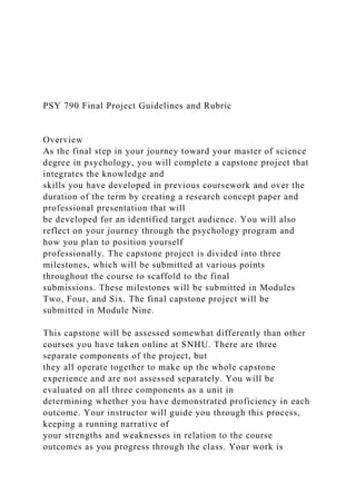 PSY 790 Final Project Guidelines and Rubric Overview .docx