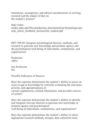 PSY 790 Final Project Guidelines and Rubric Overview .docx ...