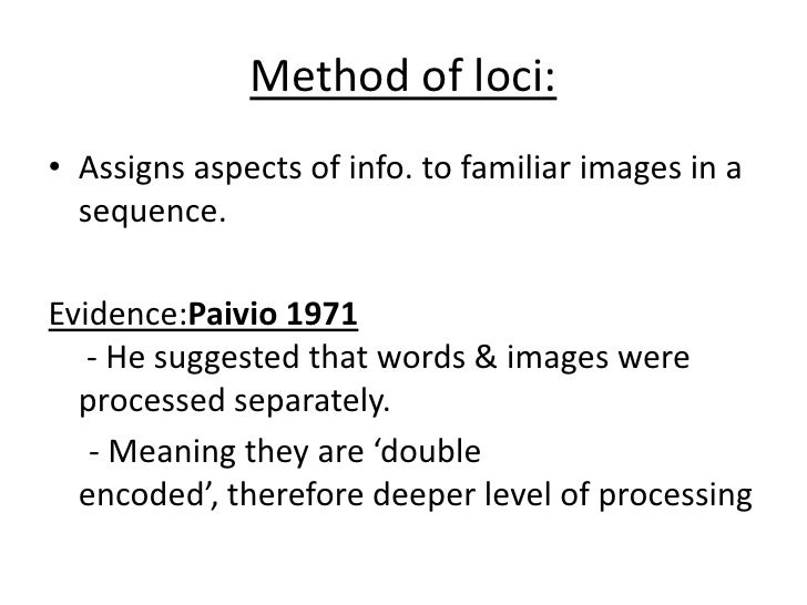 Cognitive psychology - Memory (PSYA1)