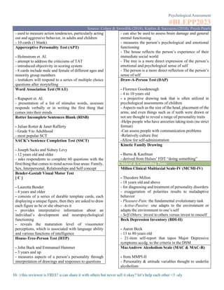 BLEPP Reviewer - Psychological Assessment | PDF