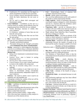 BLEPP Reviewer - Psychological Assessment | PDF