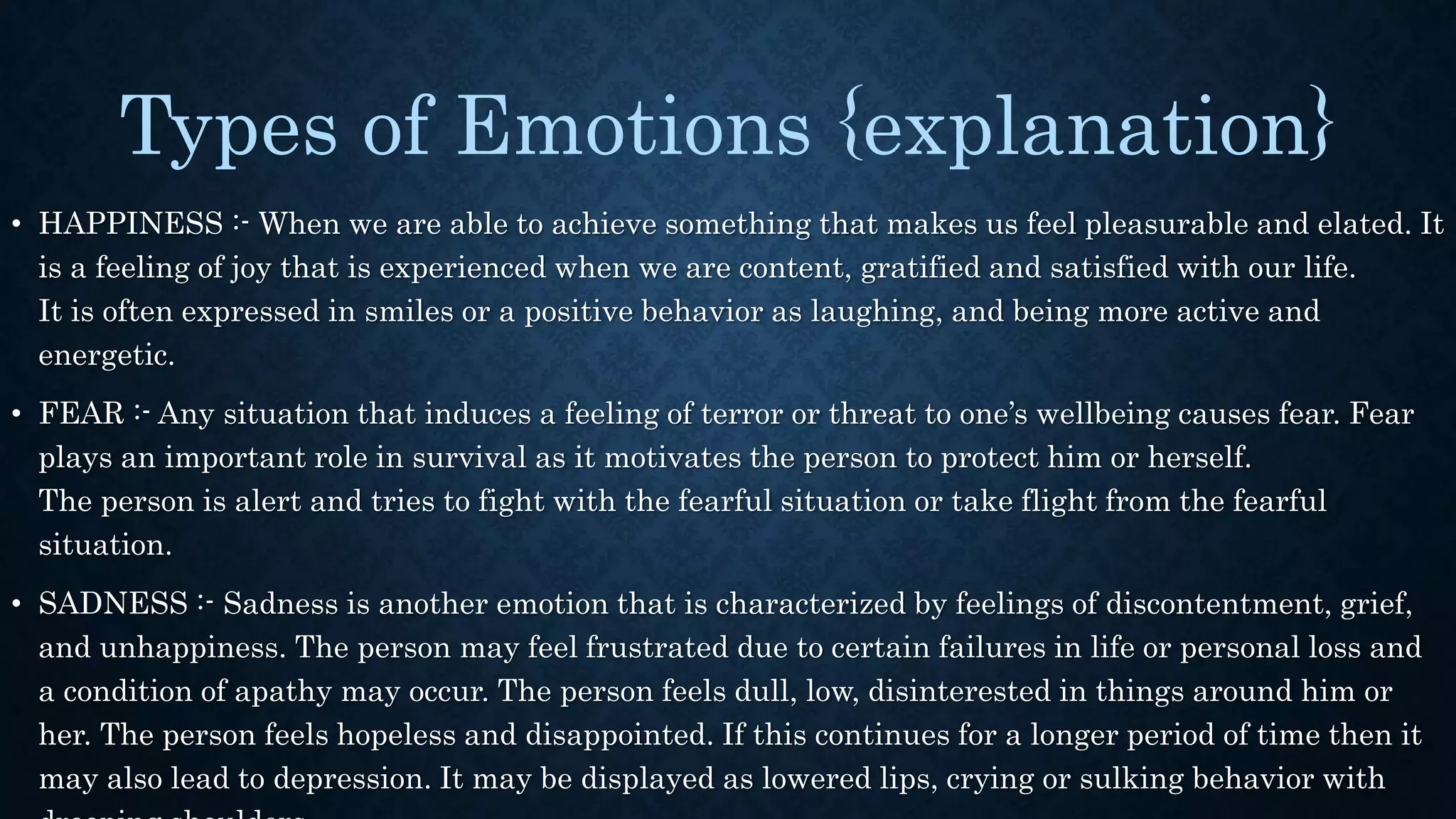 EMOTIONS~PSYCHOLOGY | PPT