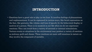 EMOTIONS~PSYCHOLOGY | PPTX