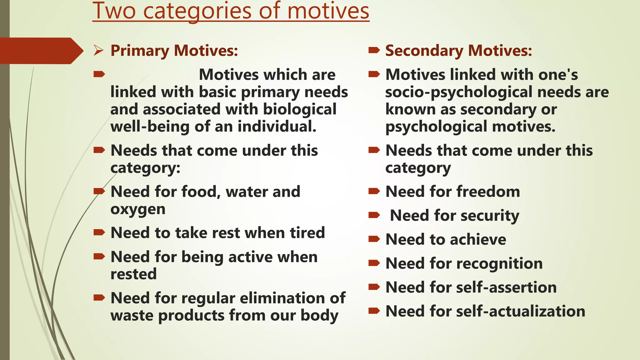 Motivation In Psychology | PPTX