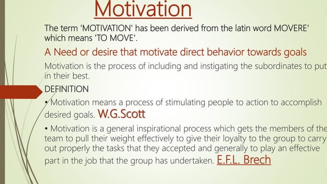 Motivation In Psychology | PPTX