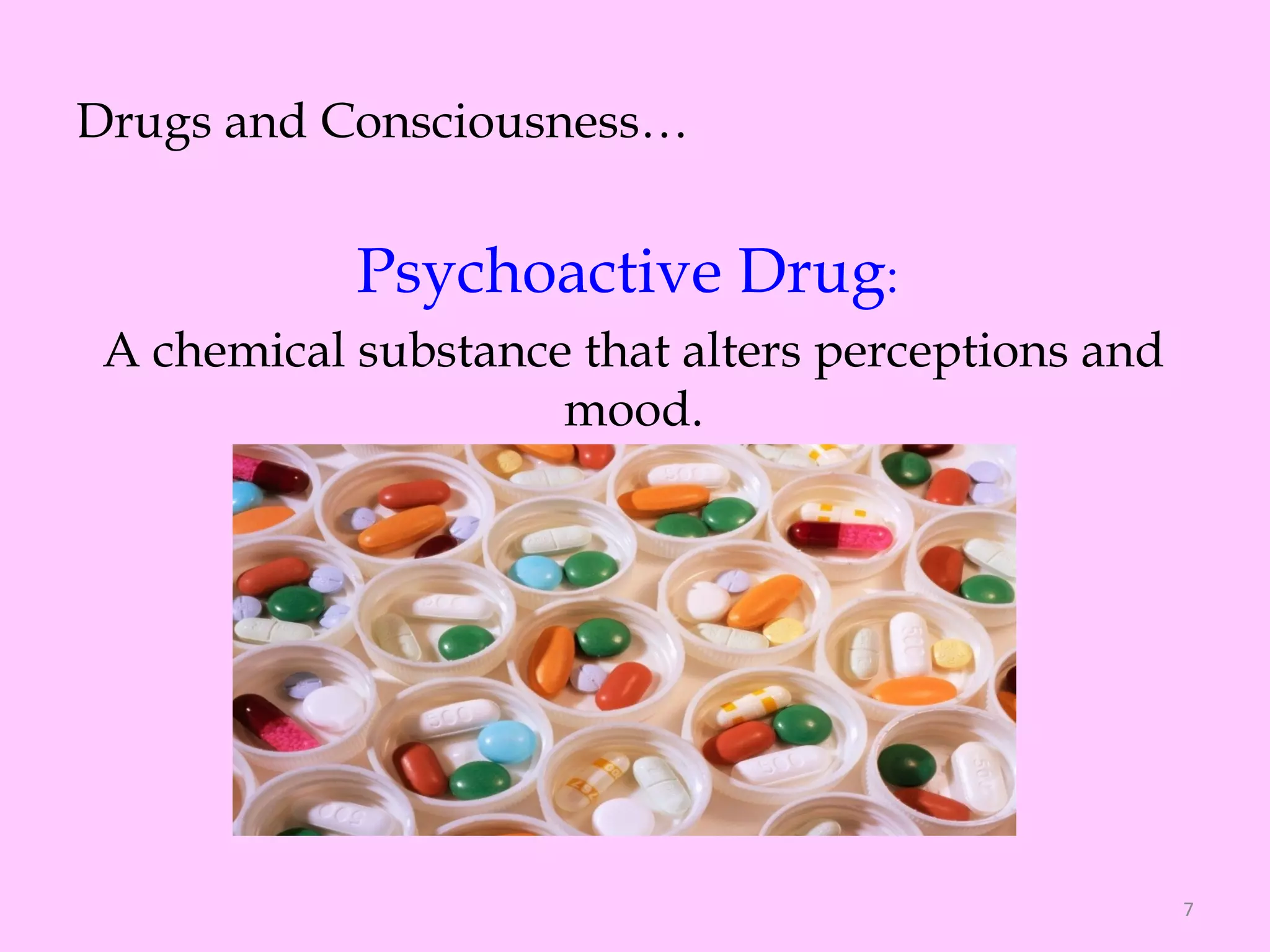 Psychology- Drugs and consciousness | PPT