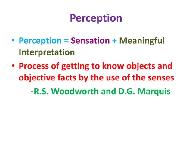 Attention, Sensation, Perception, Memory, Forgetting | PPTX